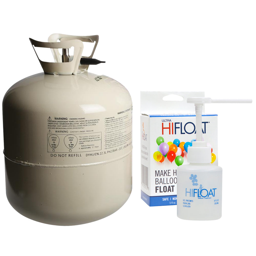 Helium Balloon Gas Canister & Ultra Hi-Float for up to 50 x 9" Balloon ...