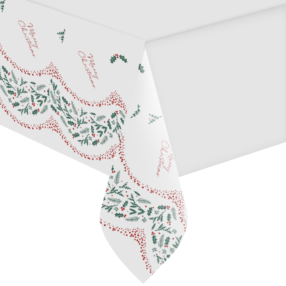 Jolly Holly Paper Tablecovers | Christmas Tableware | Party Packs