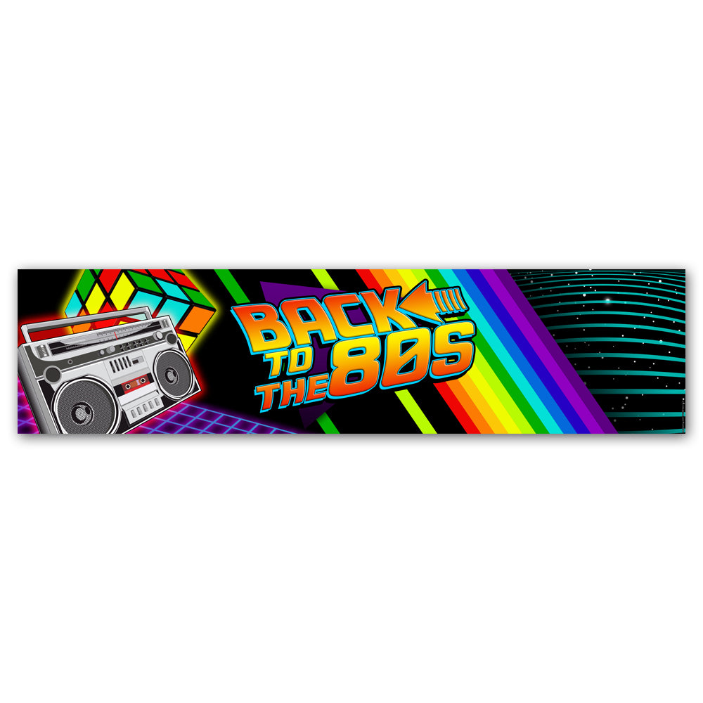 Back to the 80's Banner Decoration - 1.2m – Party Packs
