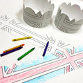 Colour In Your Own Union Jack Card Crown Each | VE Day & British Kids ...