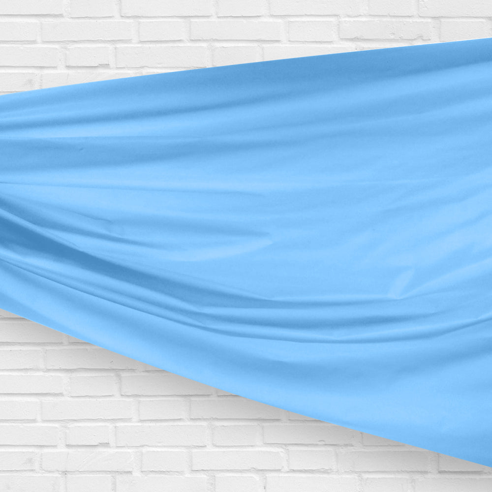 Powder Blue Plastic Drape - 30.5m – Party Packs
