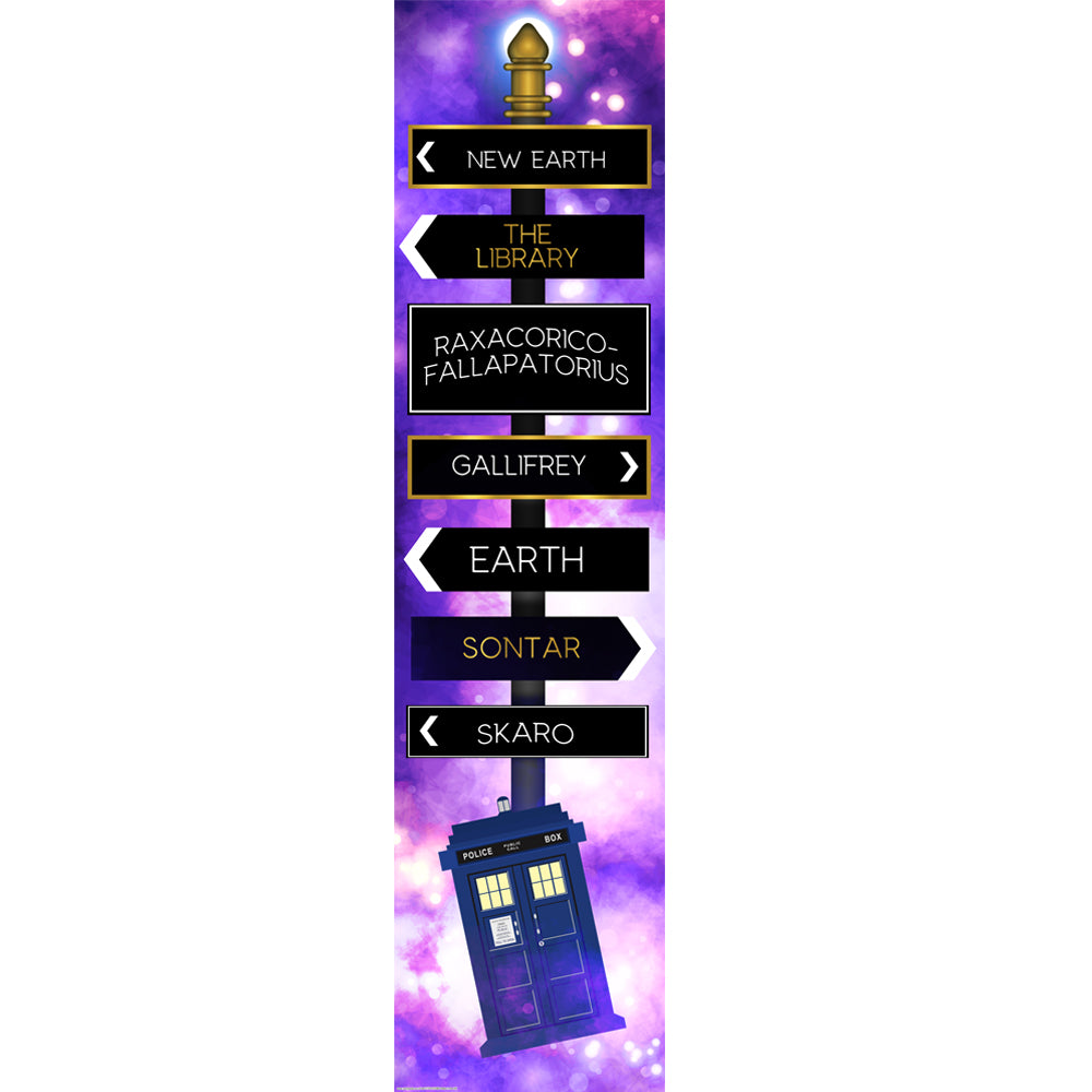 Time Travel Police Box Portrait Signpost Banner - 1.2m – Party Packs