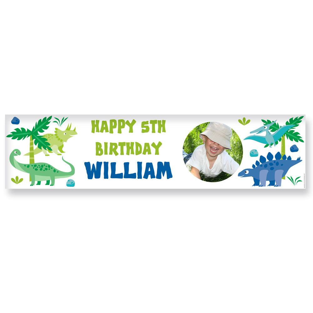 Dinosaur Personalised Photo Banner - 1.2m – Party Packs