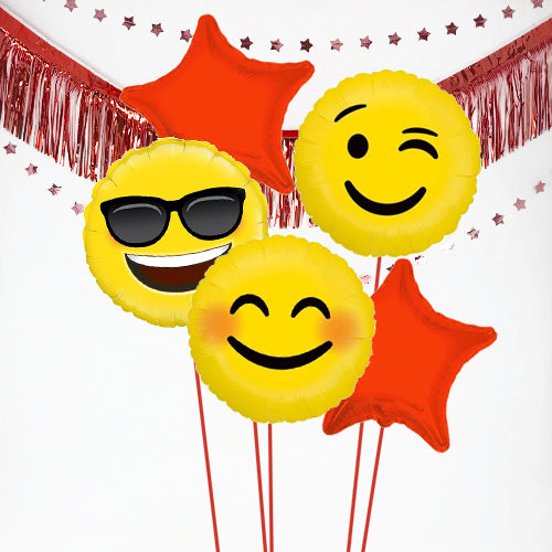 Inflated Emoji Balloon Bundle in a Box – Party Packs