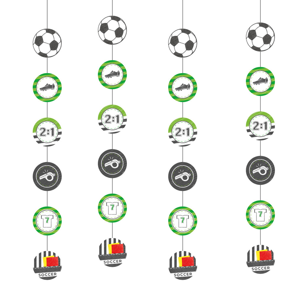 Football String Decoration - 1.3m - 4 Strings – Party Packs