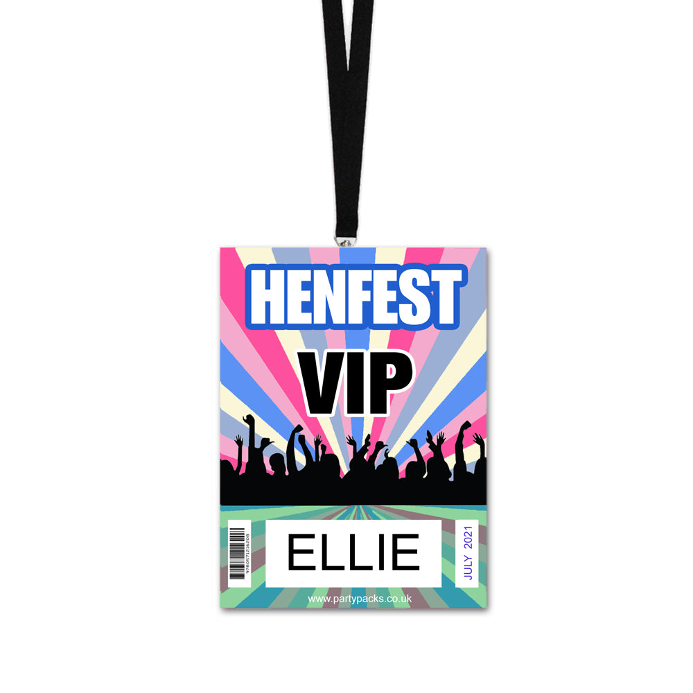 Personalised Festival Pass Lanyards - Pack of 8 – Party Packs