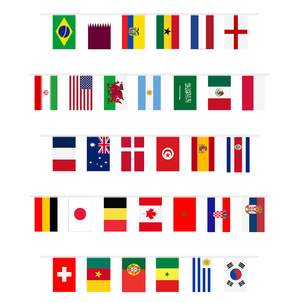 Multi Countries Fabric Flag Bunting - 7m – Party Packs