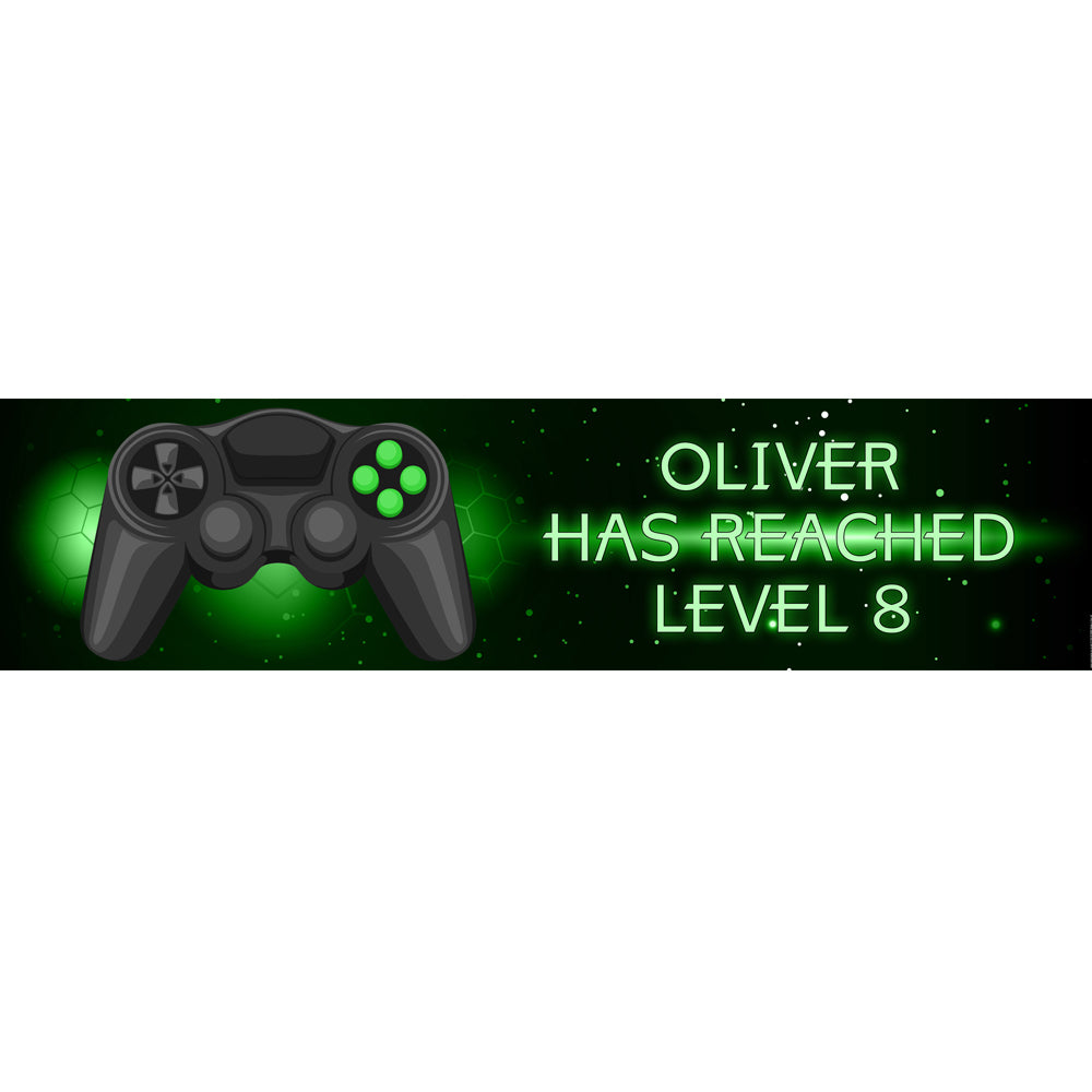 Gamer Personalised Banner Decoration - 1.2m – Party Packs