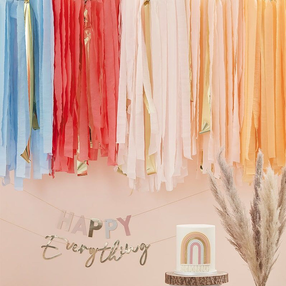 Muted Pastel Ceiling Streamers Decoration Kit – Party Packs
