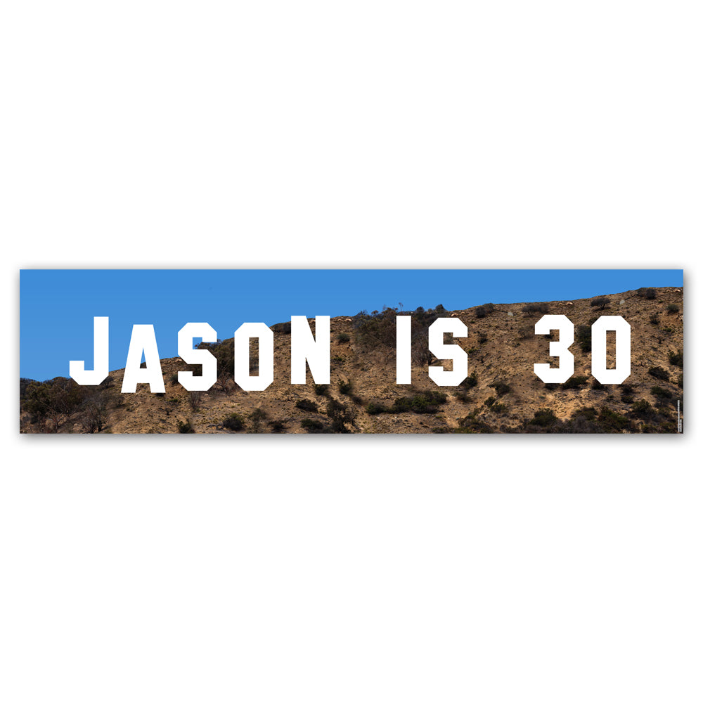 Hollywood Sign Personalised Banner Party Decoration - 1.2m – Party Packs