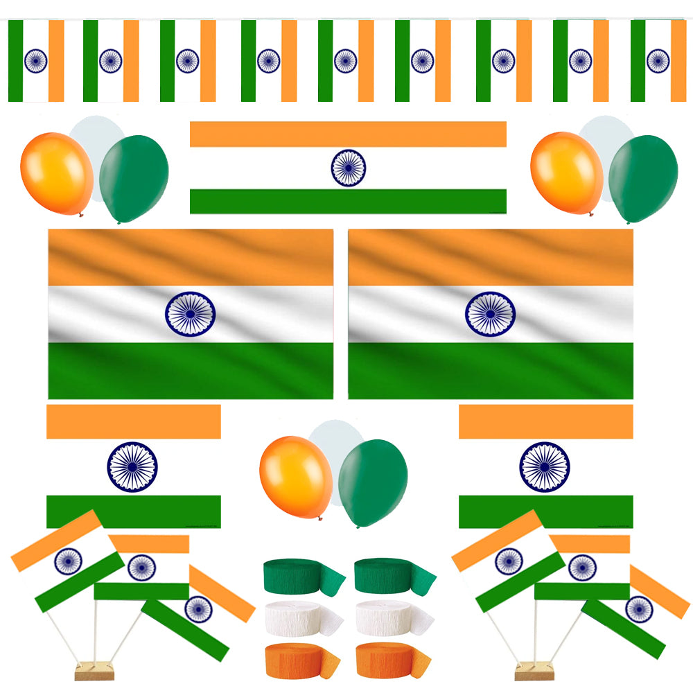India Flag Decoration Pack – Party Packs