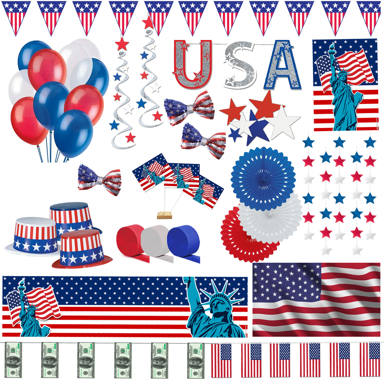 Large American Party Decoration and Fancy Dress Pack – Party Packs