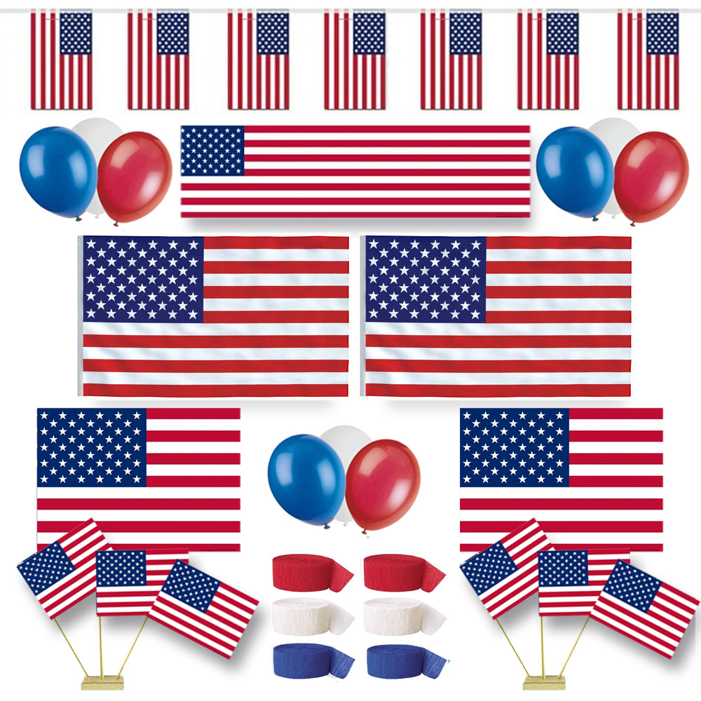 American USA Flag Decoration Pack – Party Packs