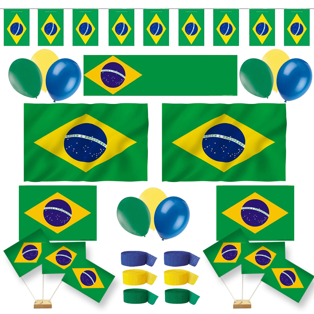 Brazil Flag Decoration Pack – Party Packs