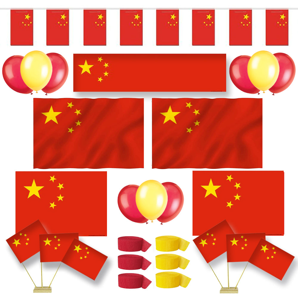 Chinese Flag Decoration Pack – Party Packs