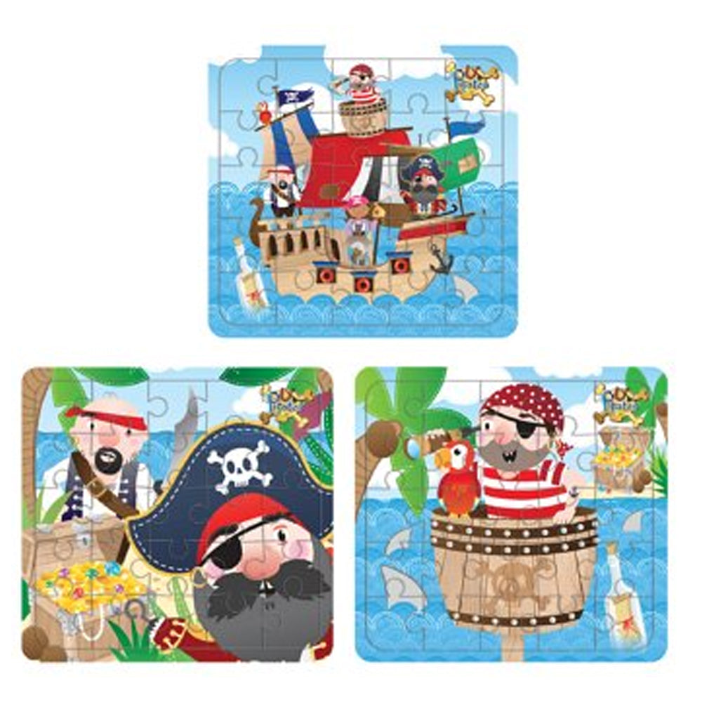 Pirate Jigsaw Puzzle - 13cm X 13cm - 3 Assorted designs - EACH – Party ...