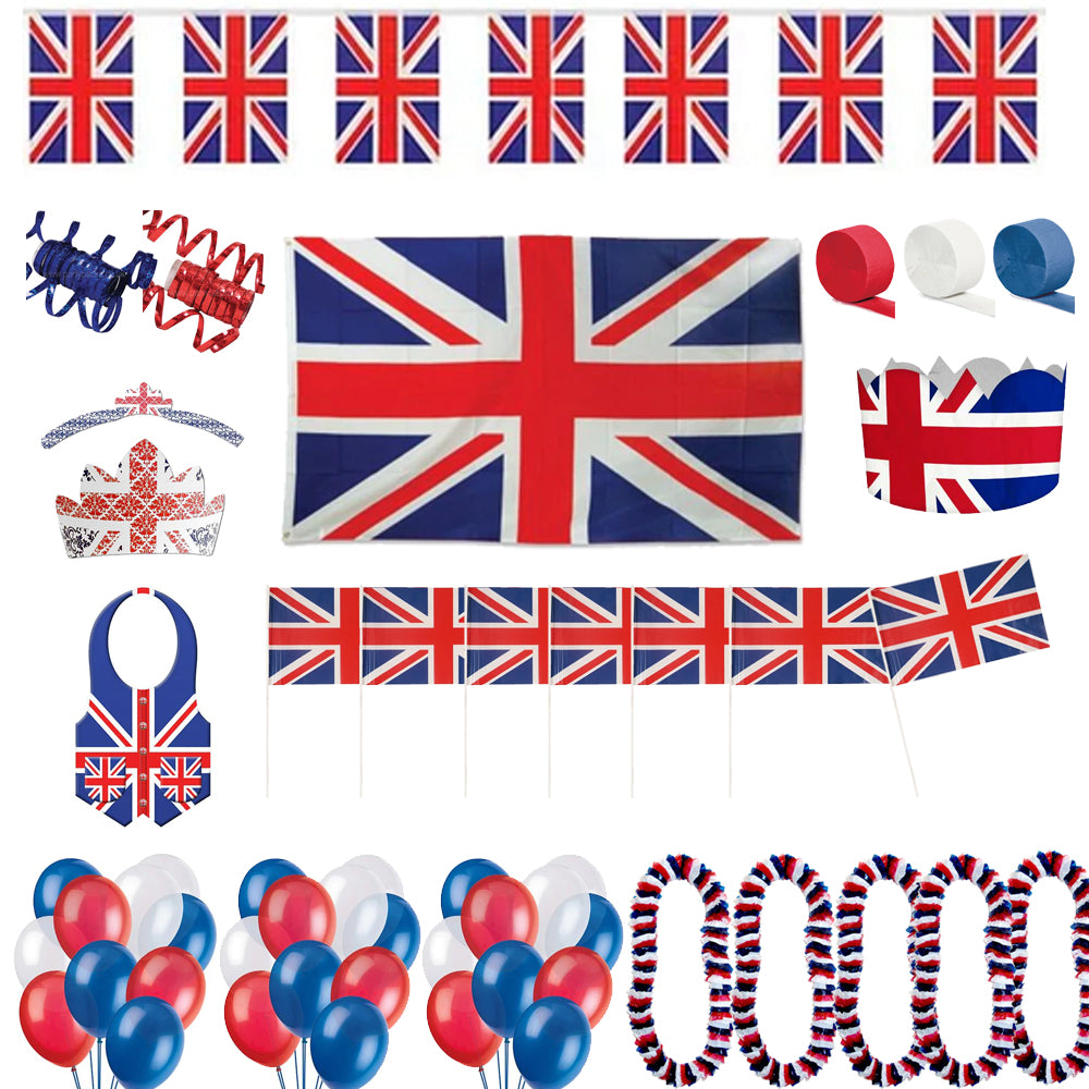 Union Jack Street Party Decoration & Novelty Pack – Party Packs