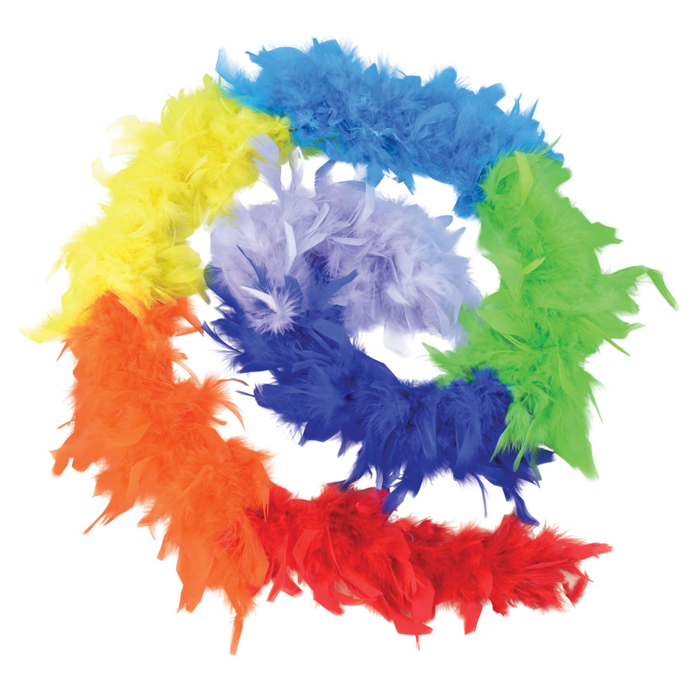 Rainbow Feather Boa | Fancy Dress Accessories | Party Packs