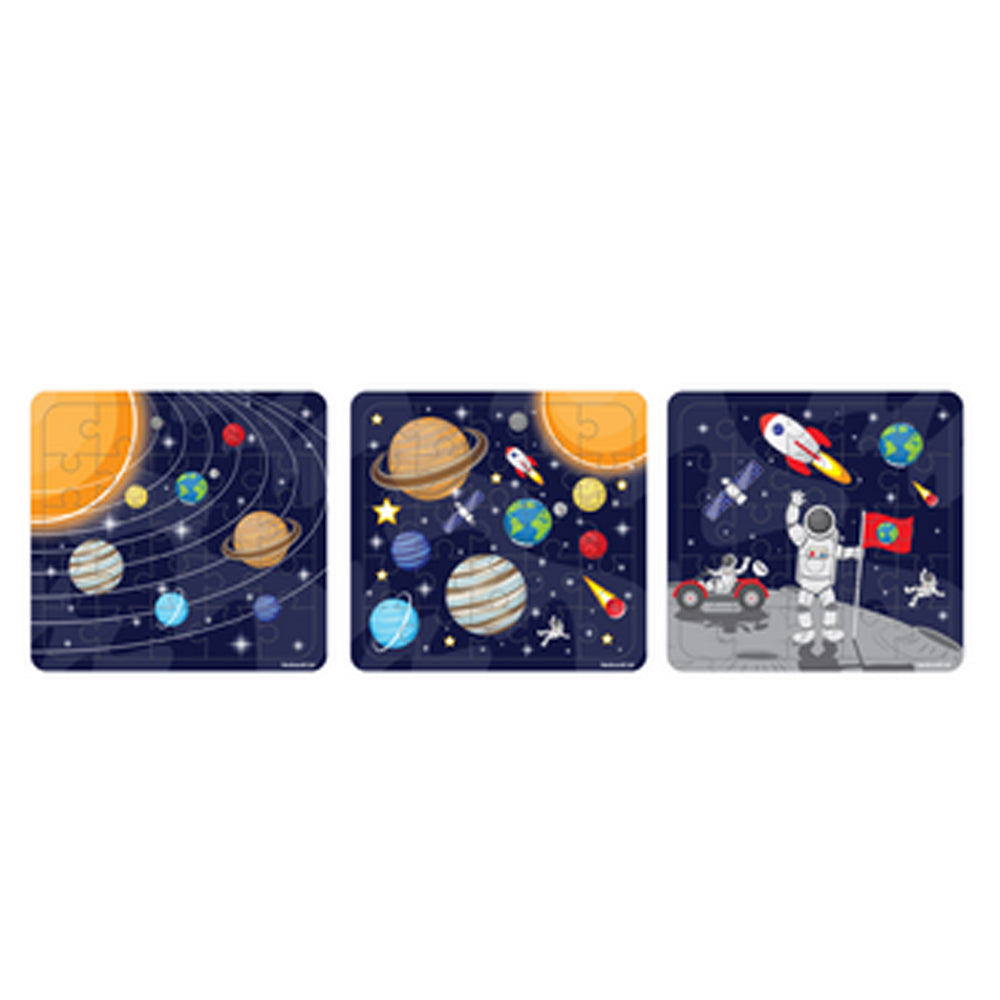 Mini Space Jigsaw Puzzles - 13cm - Each - 3 Assorted Designs – Party Packs