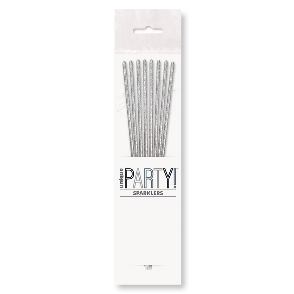 Mini Silver Sparklers - Pack of 8 | Party Packs
