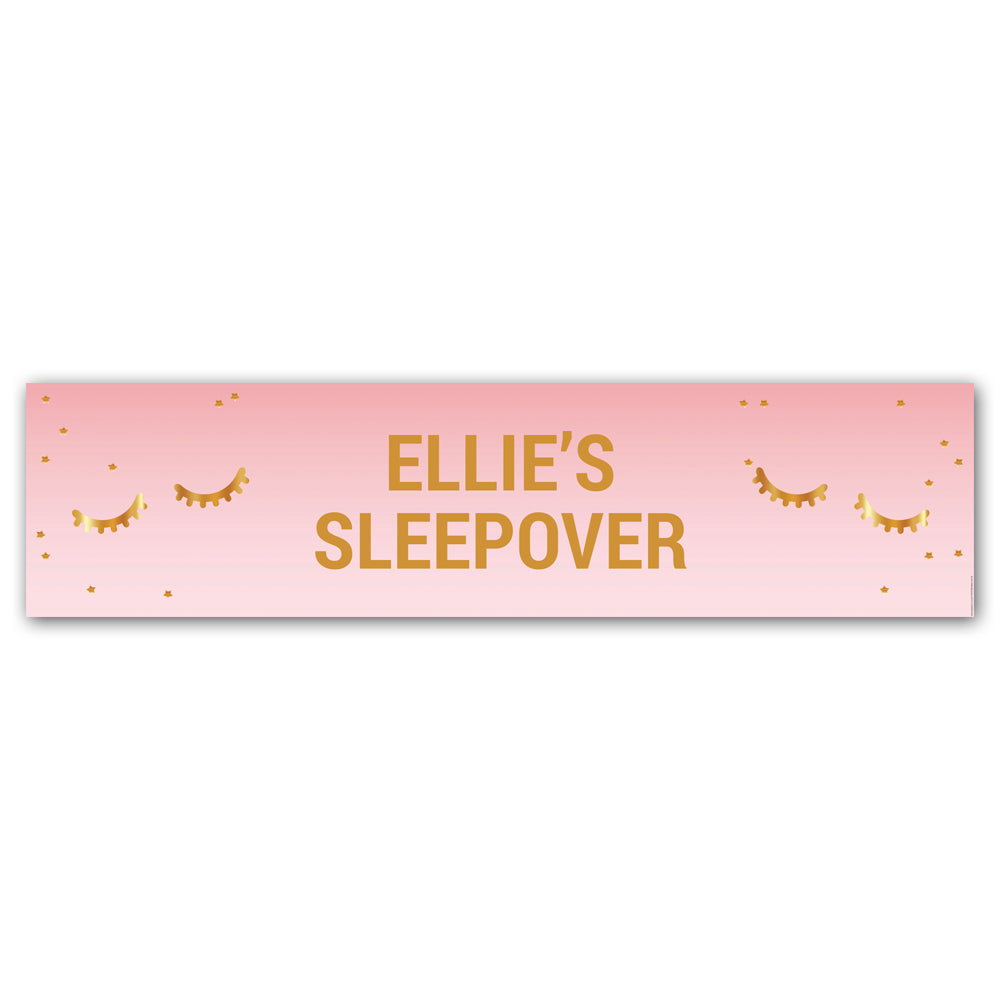 Sleepover Party Personalised Banner - 1.2m – Party Packs