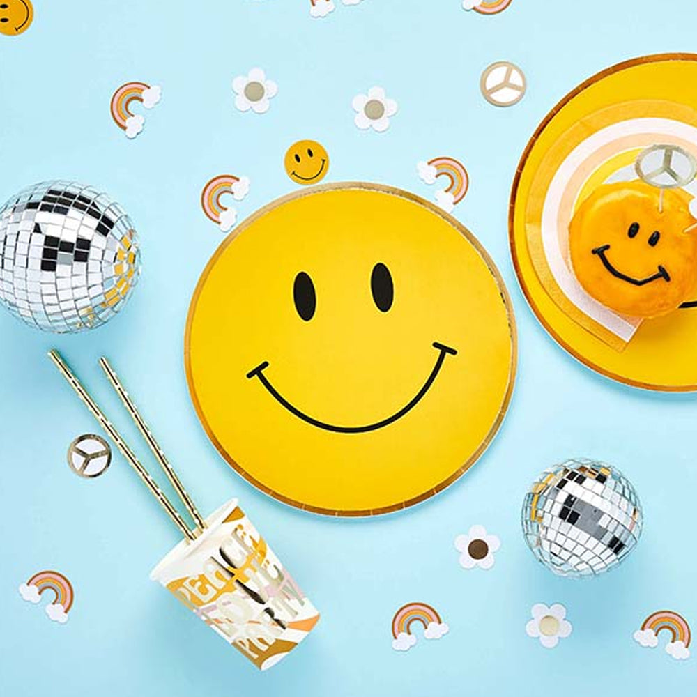 Smiley Paper Plates - Pack of 8 - Tableware | Party Packs