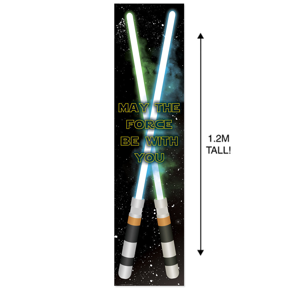 Star Wars Jedi Lightsaber Portrait Banner - Decorations | Party Packs
