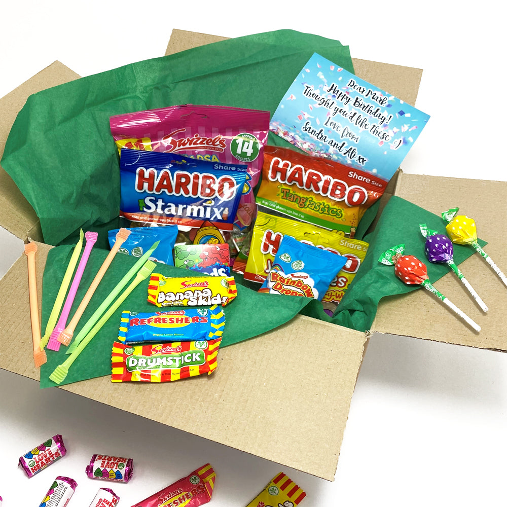 Send a Personalised Sweet Hamper Gift Box – Party Packs