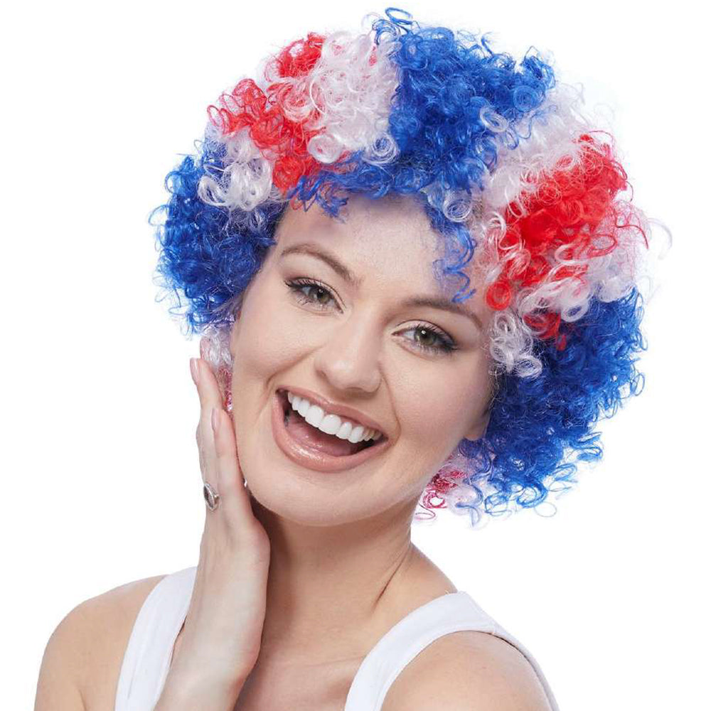 Curly Union Jack Wig - British Fancy Dress Accessories | Party Packs