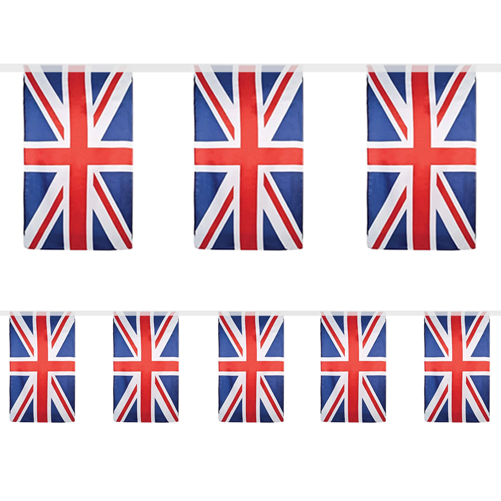 British Union Jack Fabric Flag Bunting - 10m – Party Packs
