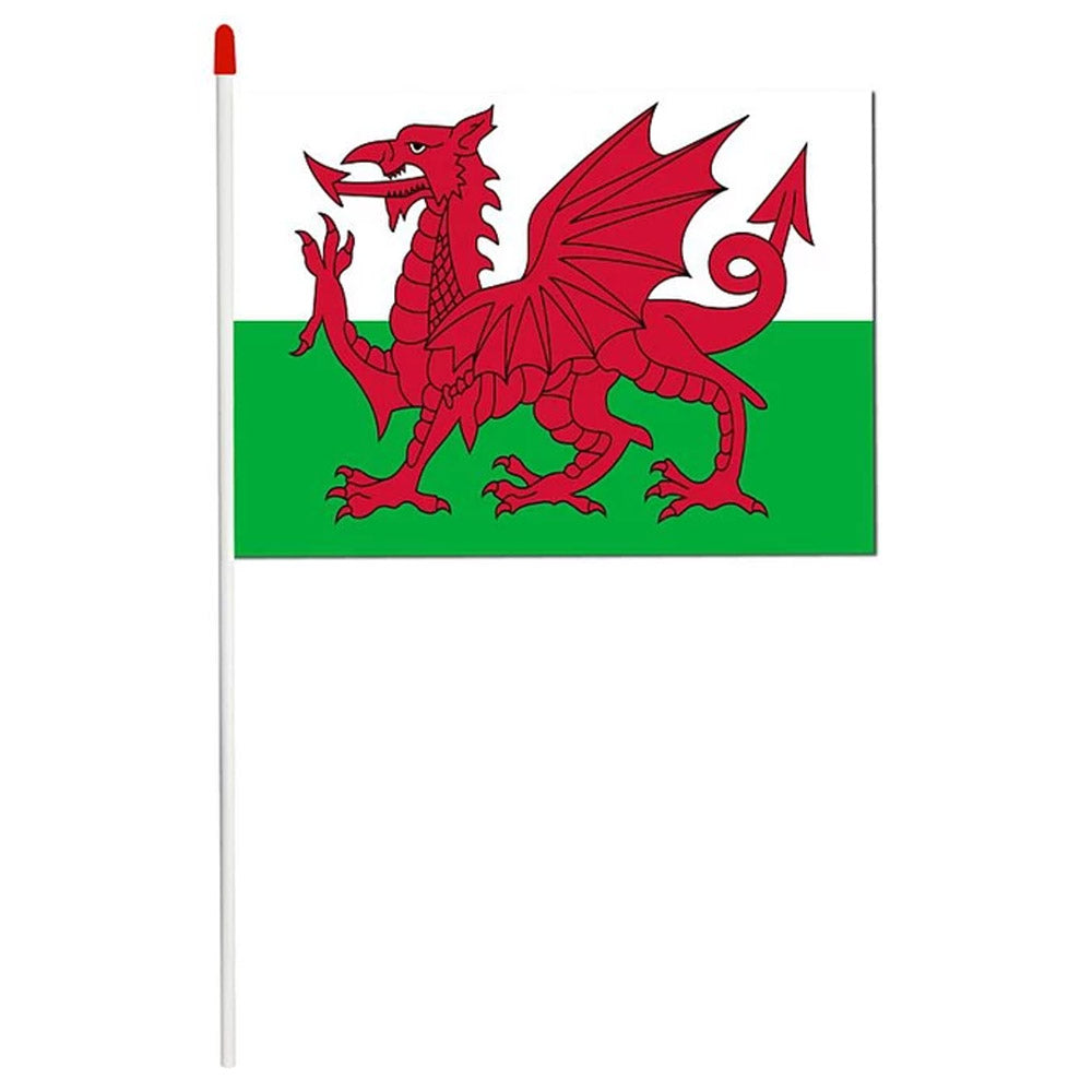 Welsh PVC Hand Waving Flag - Each - 11" x 7" – Party Packs