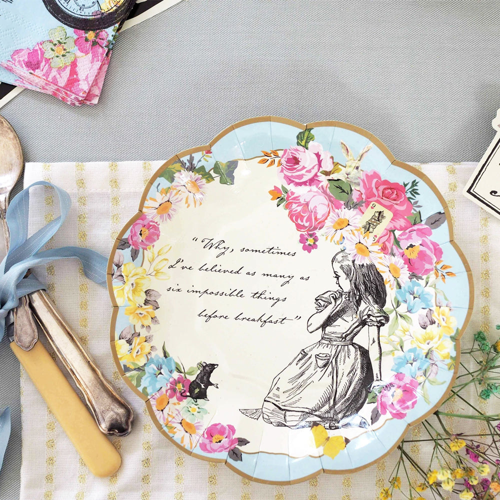 Truly Alice Side Plates - 18cm - Pack of 12 – Party Packs