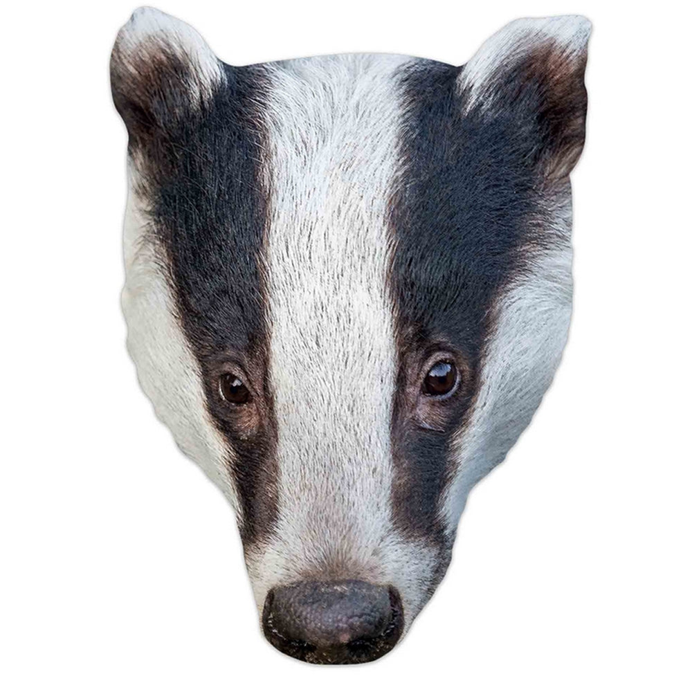 Badger Face Cardboard Face Mask – Party Packs