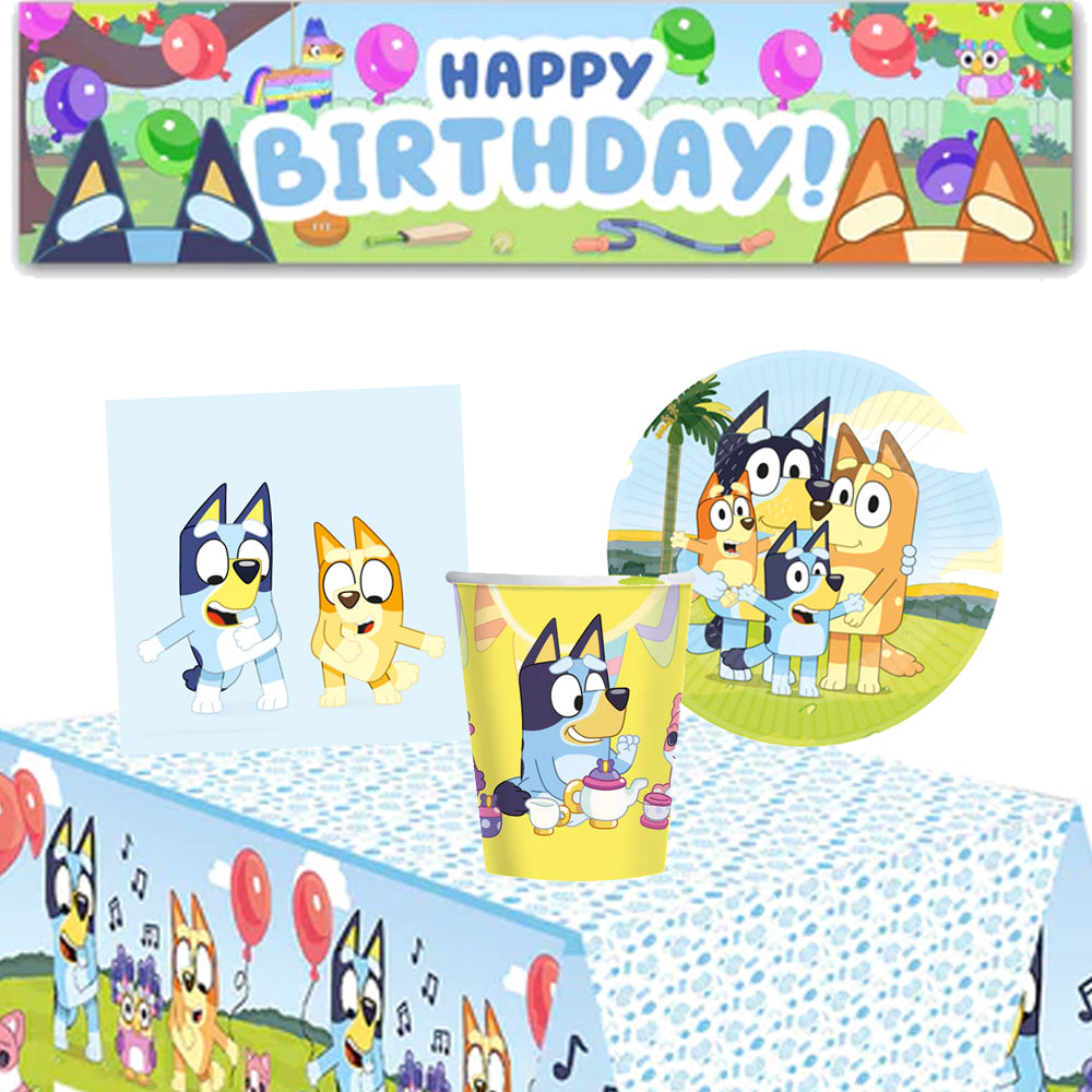 Bluey Tableware Pack for 8 with FREE Banner! – Party Packs