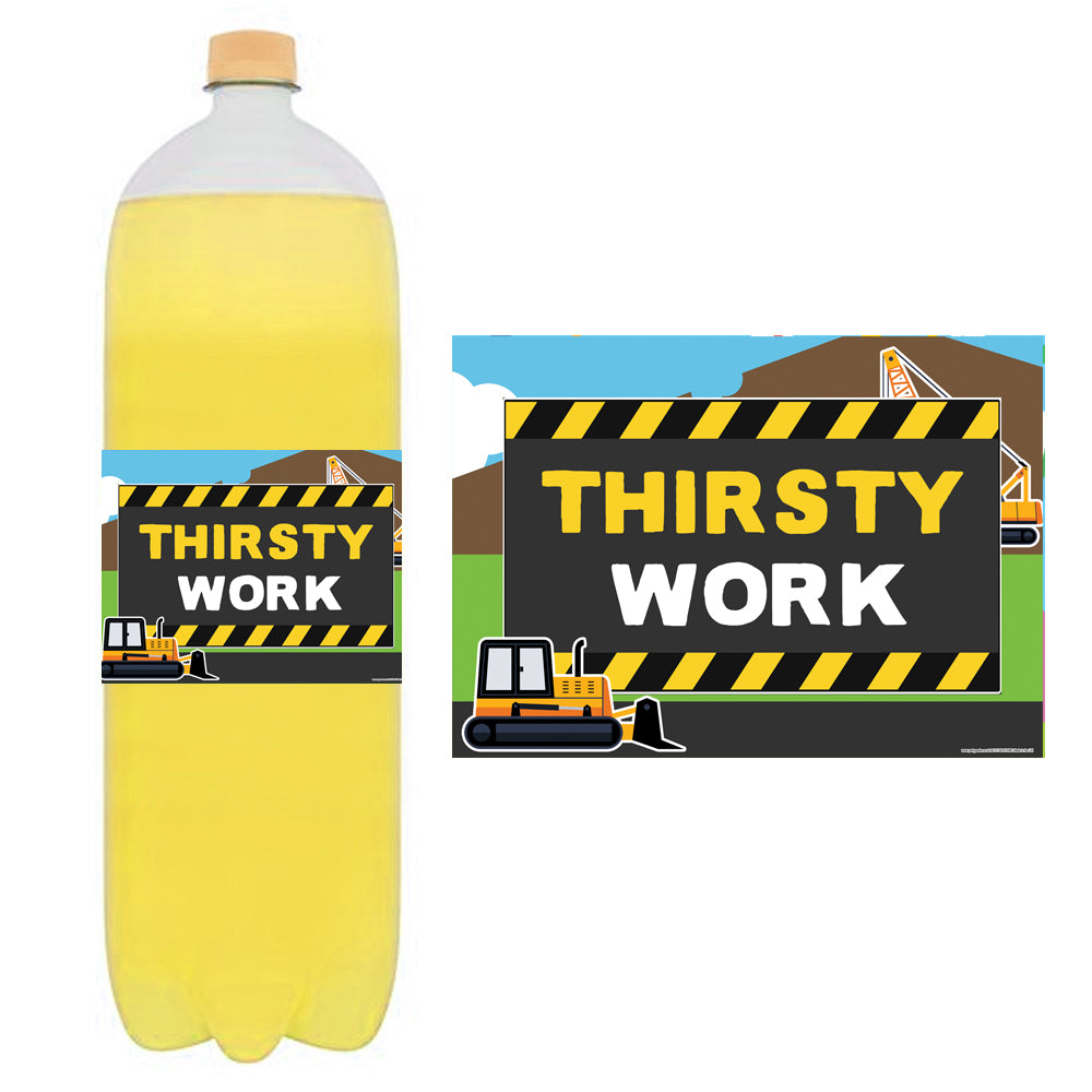 Diggers Drinks Bottle Labels - Sheet of 4 – Party Packs