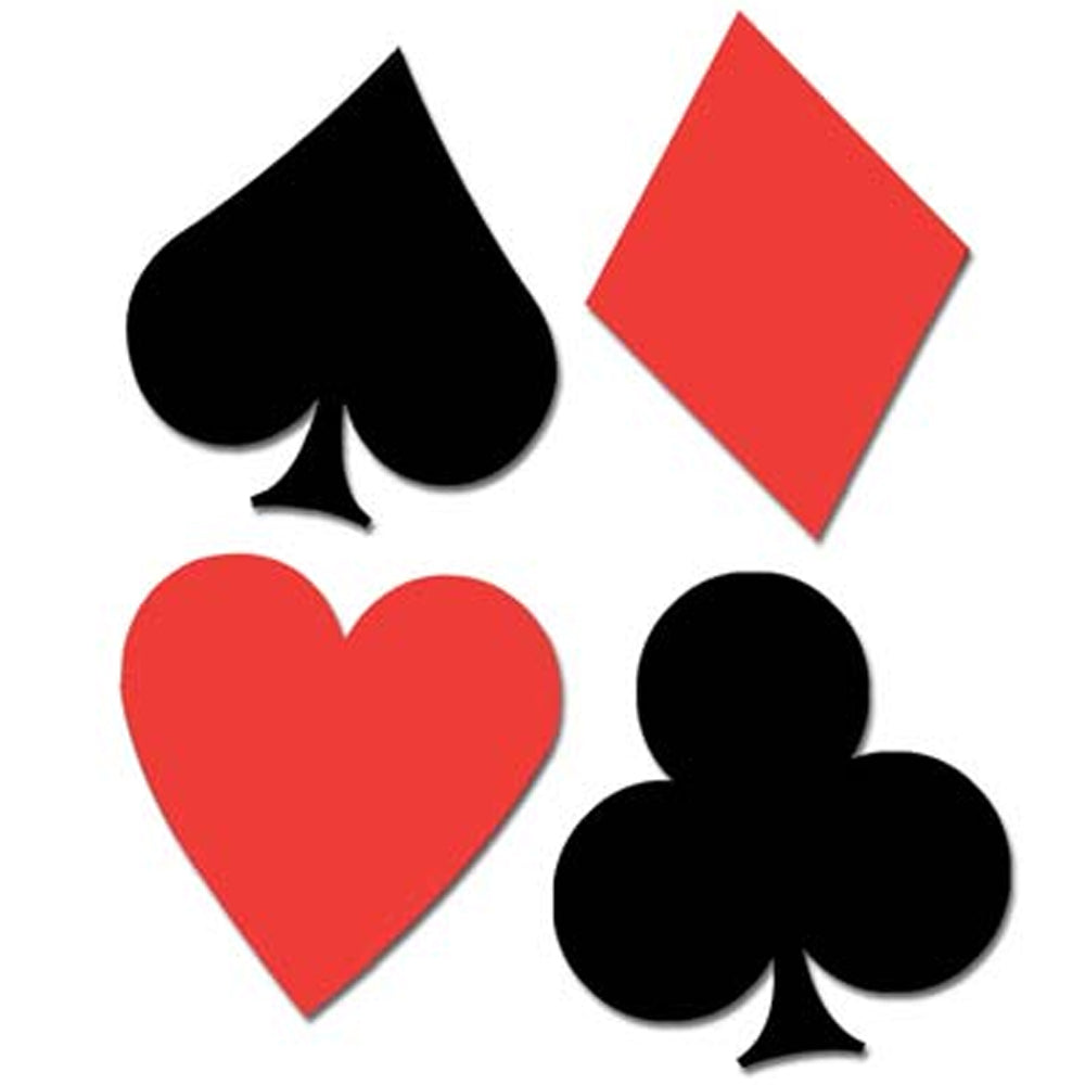 Card Suit Card Cutouts - Set of 4 - 43cm – Party Packs