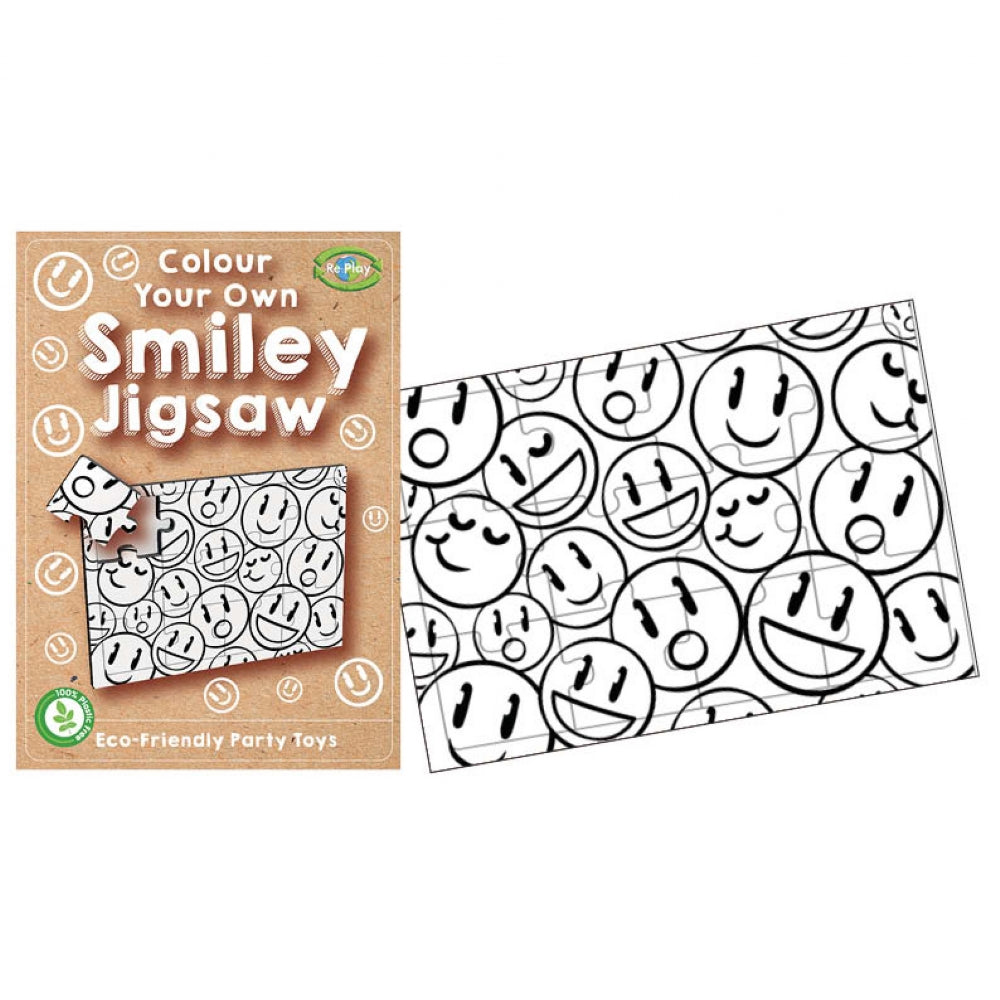 Colour In Your Own Smiley Face Jigsaw Puzzle - 14cm x 10cm - Each ...