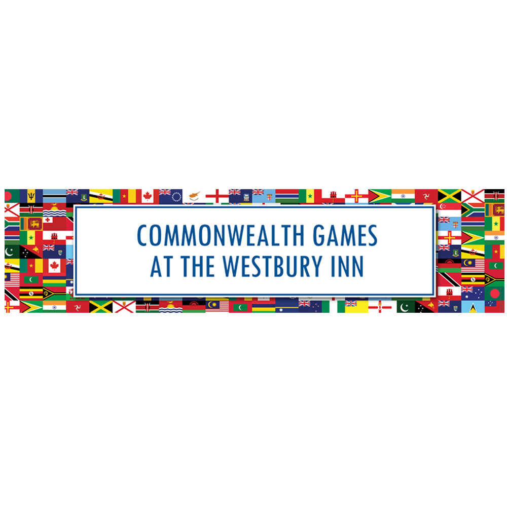 Commonwealth Flags Multi Country Personalised Banner - 1.2m – Party Packs