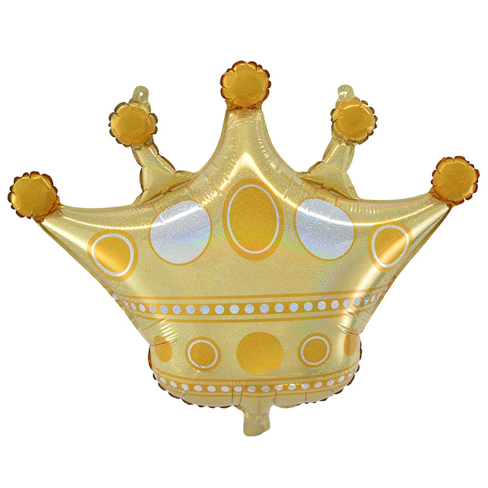 Gold Royal Crown Large Shape Foil Balloon - 26" – Party Packs