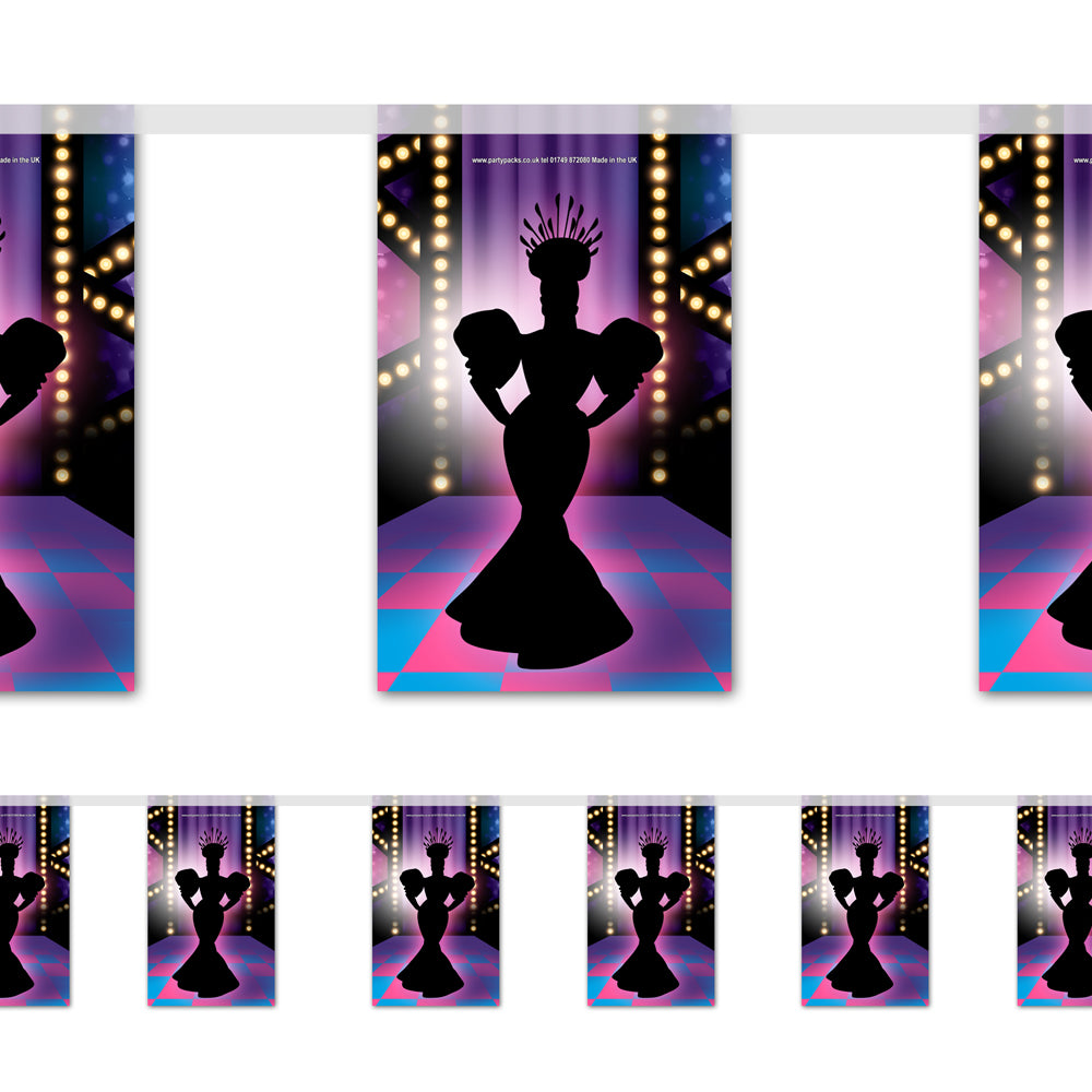 Drag Queen Paper Flag Bunting Party Decoration - 2.4m – Party Packs
