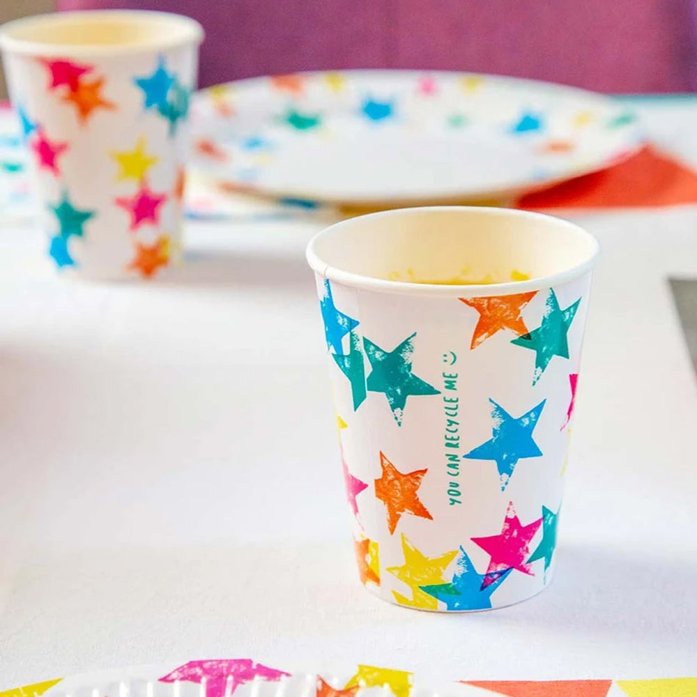 Eco Friendly Star Paper Cups - 225ml - Pack of 8 – Party Packs