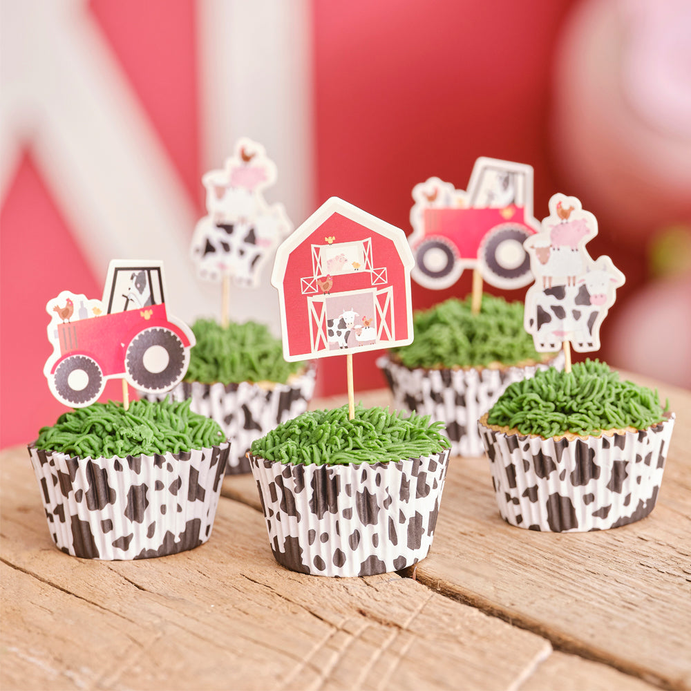 Farm Birthday Cupcake Toppers - Pack of 12 – Party Packs