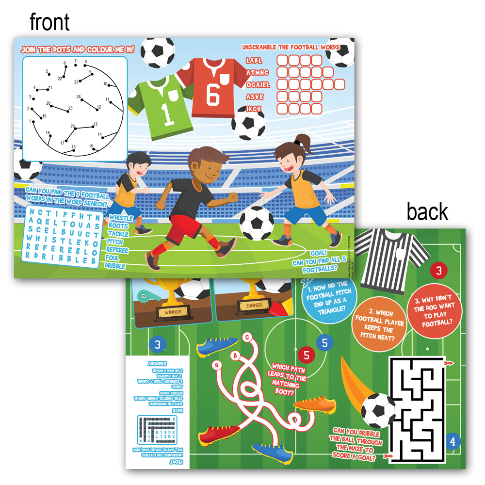 Football Activity Sheet – Party Packs