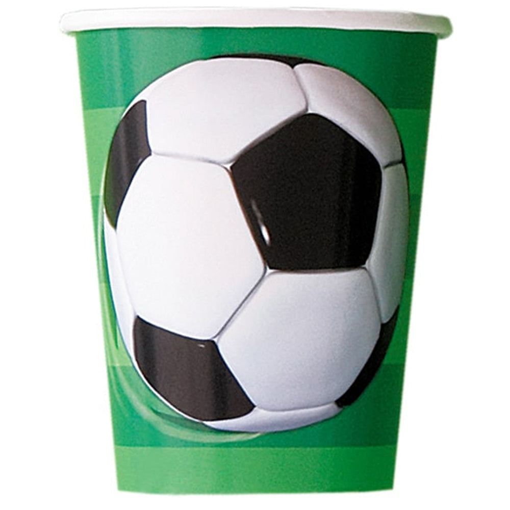 3-D Football Cups - 9oz - Pack of 8 – Party Packs
