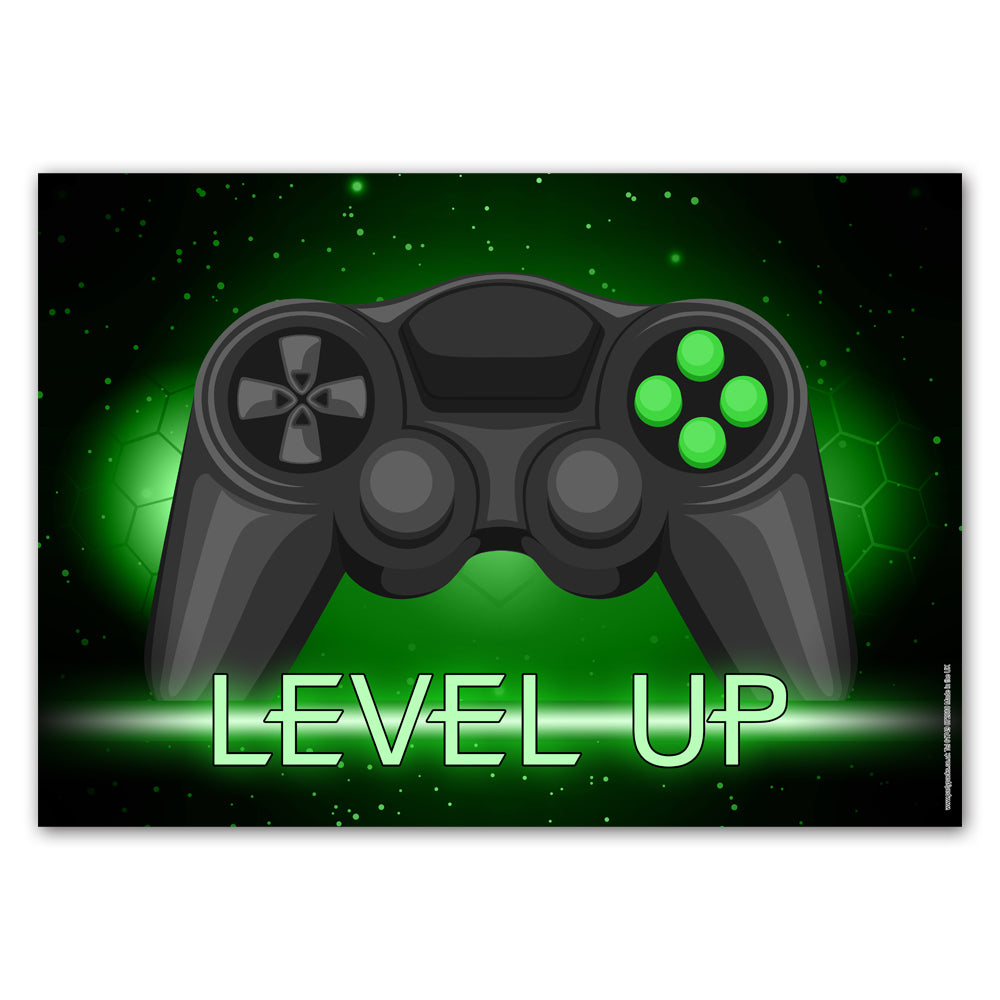 Gamer Level Up Poster Decoration - A3 – Party Packs