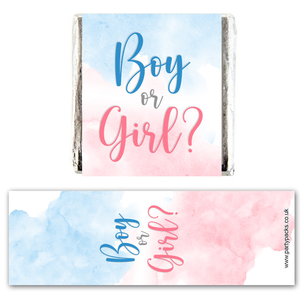 Gender Reveal Chocolates - Pack of 16 - Self Assembly – Party Packs