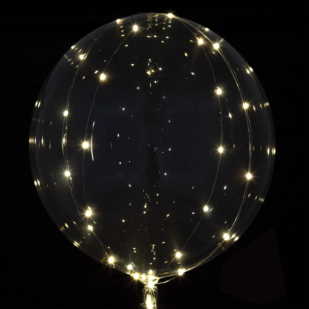 Clear White LED Lights Balloon | Party Packs