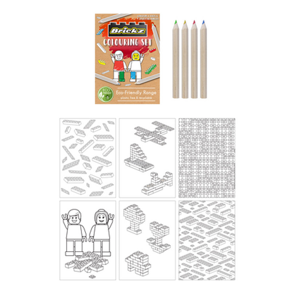 Mini Brickz Colouring Set - A6 - Plastic Free – Party Packs
