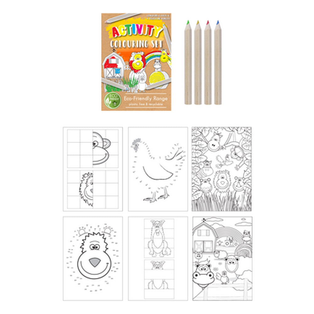 Mini Generic Fun Colouring Set - A6 - Plastic Free – Party Packs