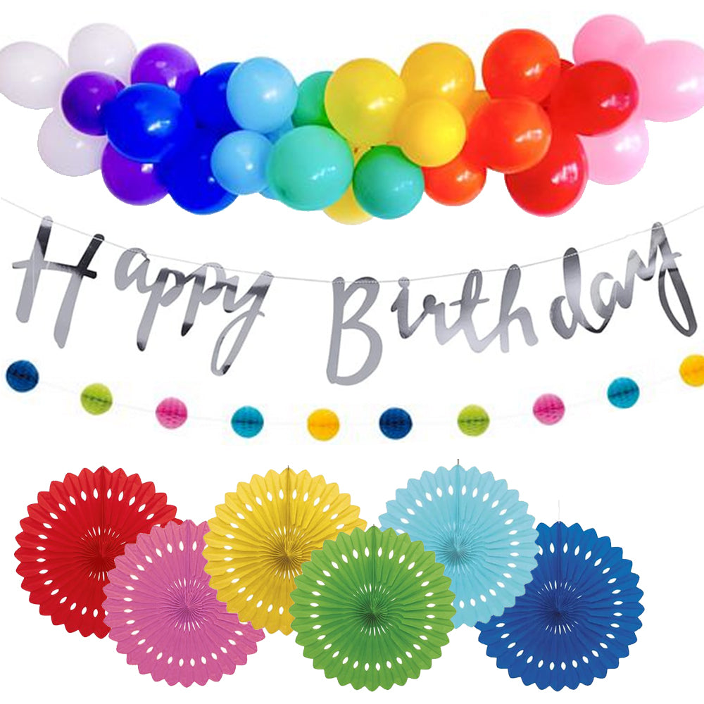 Bright Multi Colour Birthday Decoration Pack – Party Packs